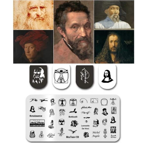 Makeup | 4 Renaissance Artists Nail Stamping Plate New Stainless 4 If ...